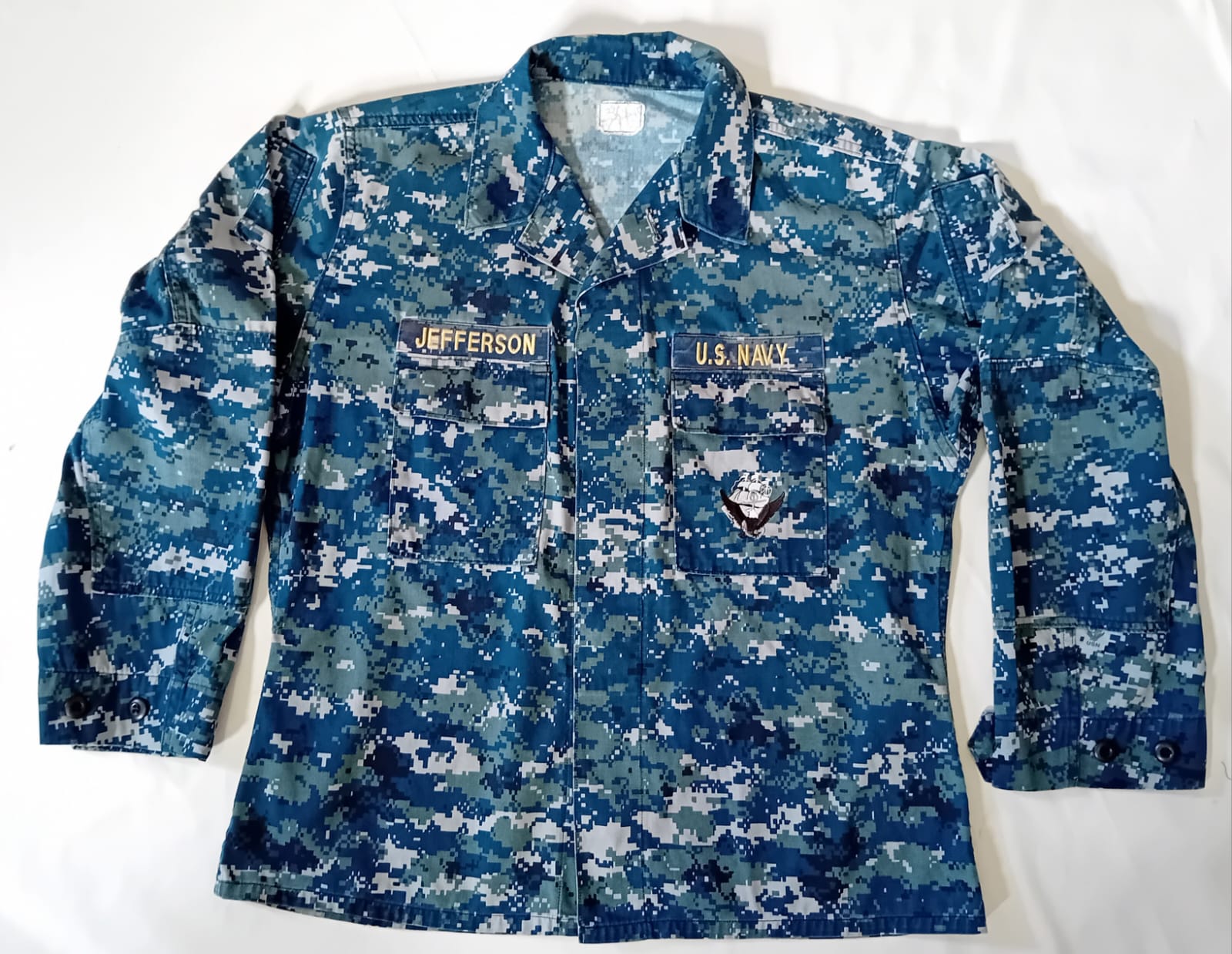 US NAVY Camicia USN Marine corps Digital Marpat blu JEFFERSON - PXPrato