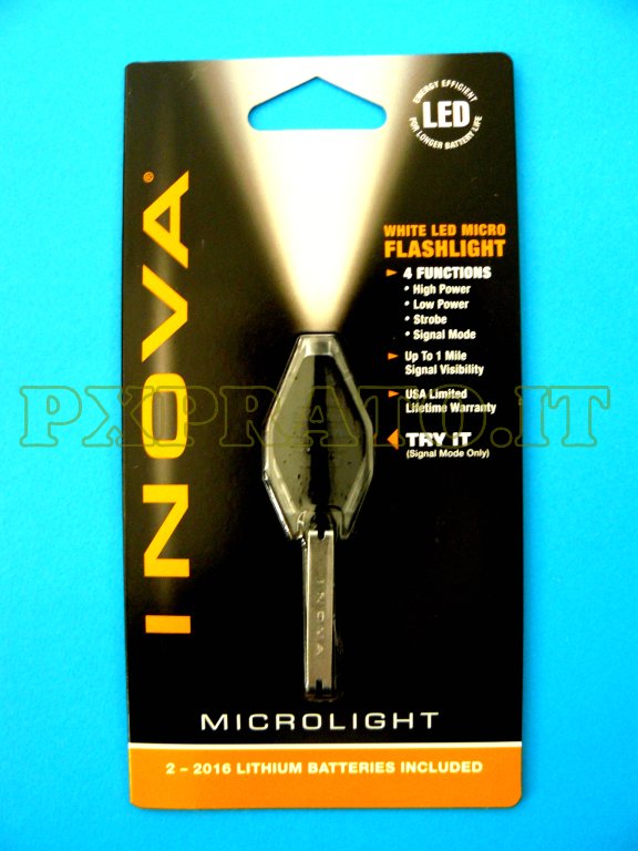 INOVA Microlight Torcia Portachiave Militare Luce a Led Bianco 4 ...