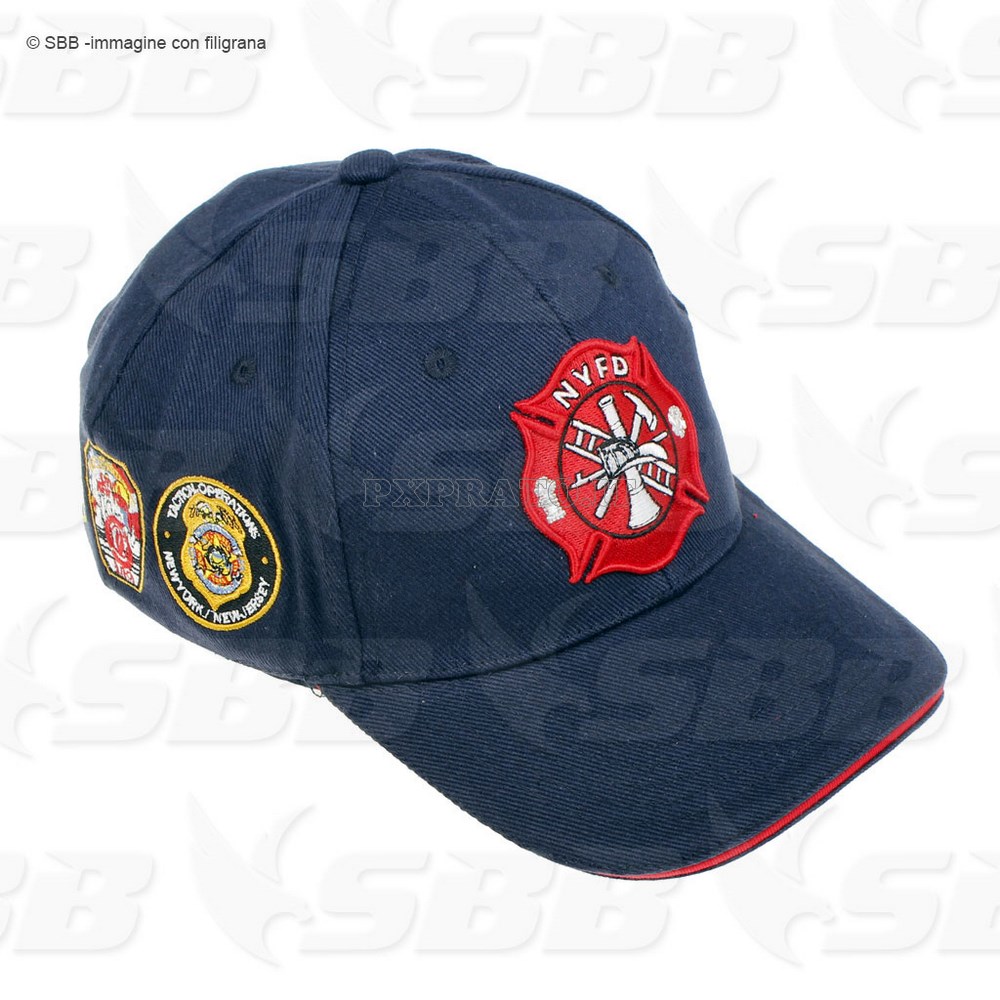 Berretto Cappello Militare Uomo NYFD New York City Fire Department U.S ...
