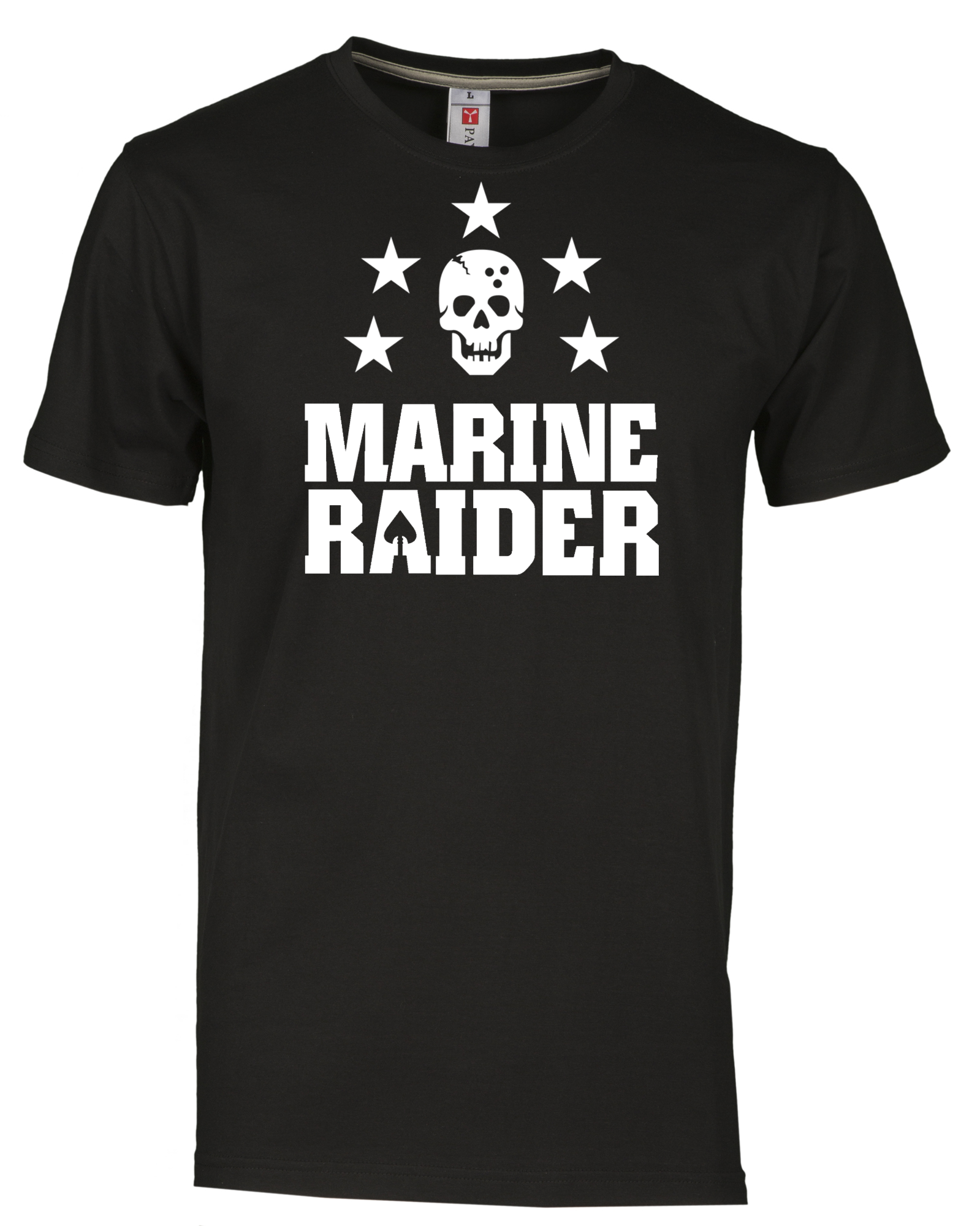 T-shirt Militare Marine Raider Skull Stars - PXPrato